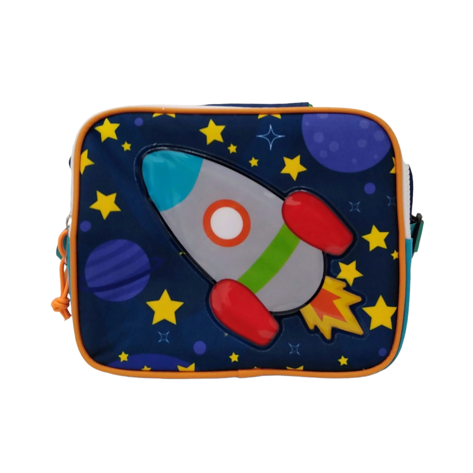 Lonchera estampada de cohete