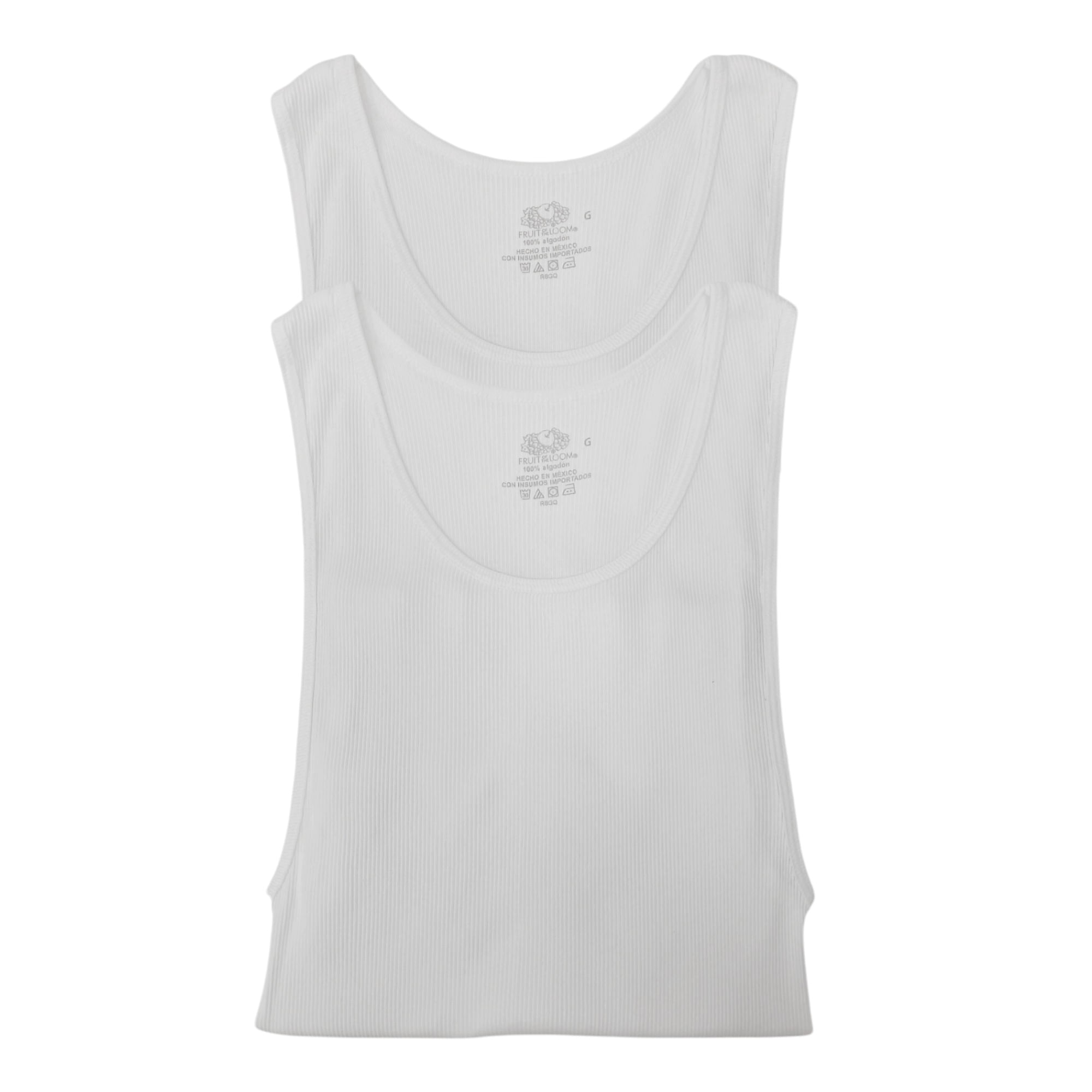 Dúo de tank top blanco sólido