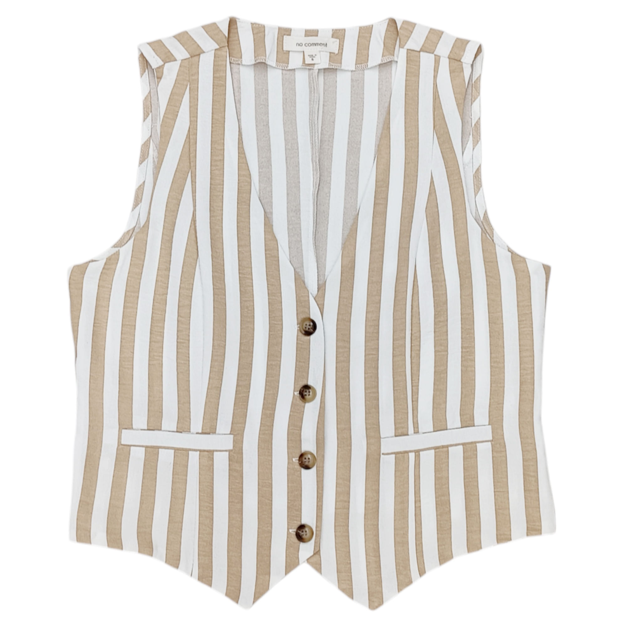 Chaleco rayado bicolor para mujer